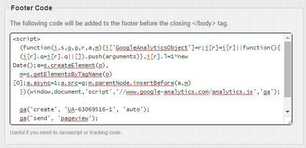 footer code - BeginWP
